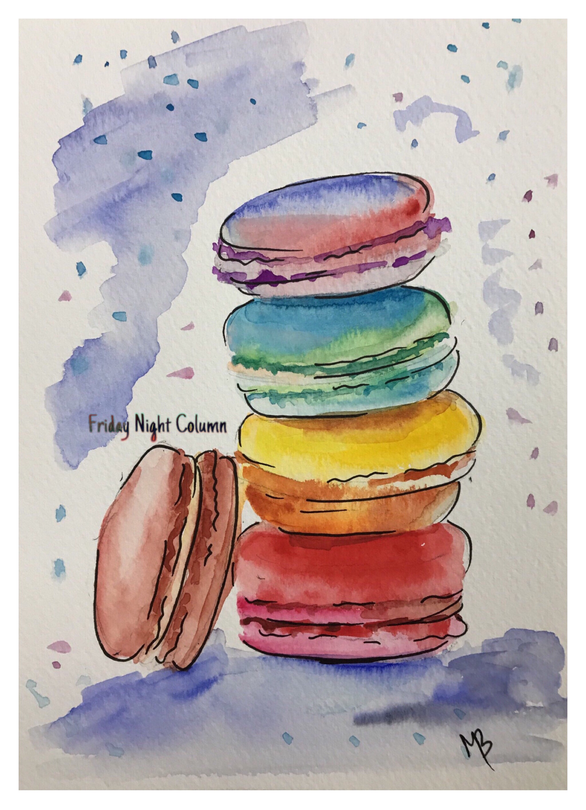 Macarons : In Watercolors – Friday Night Column